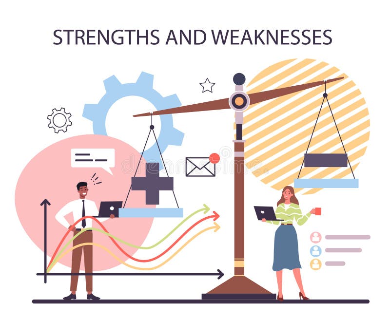 Pros and Cons Concept. Strengths and Weaknesses Comparison Stock Vector ...