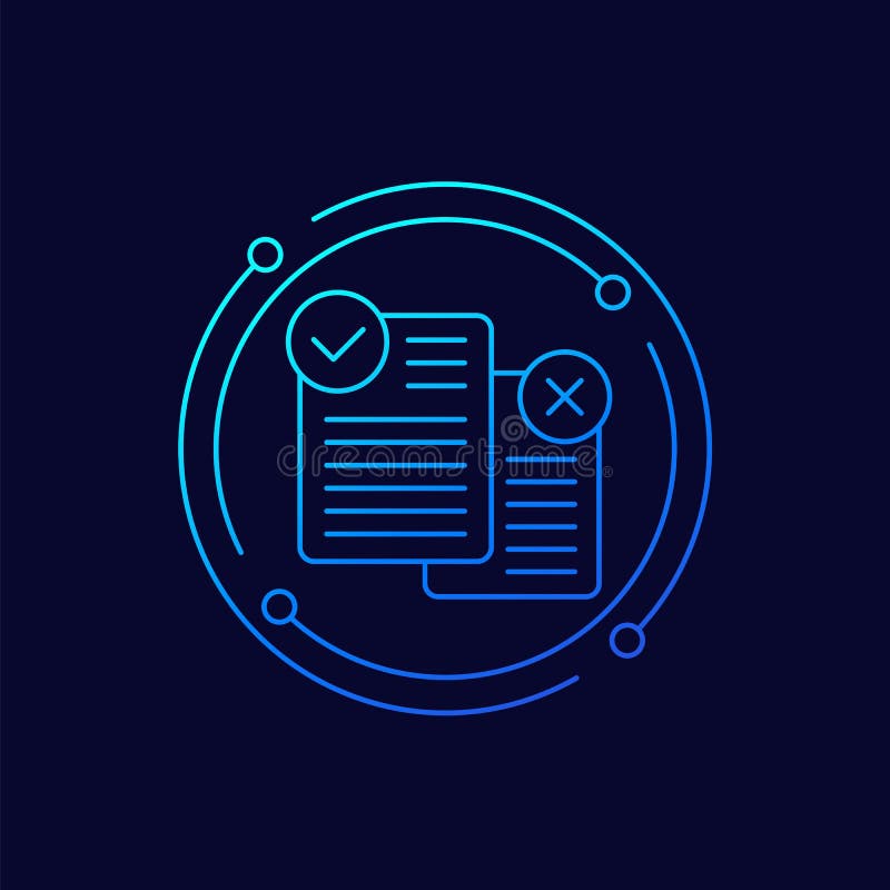 Pros and Cons Icon, Line Vector Design Stock Vector - Illustration of ...