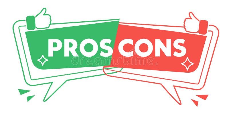 Vector Art of Pros and Cons Icon Representing Advantages and ...