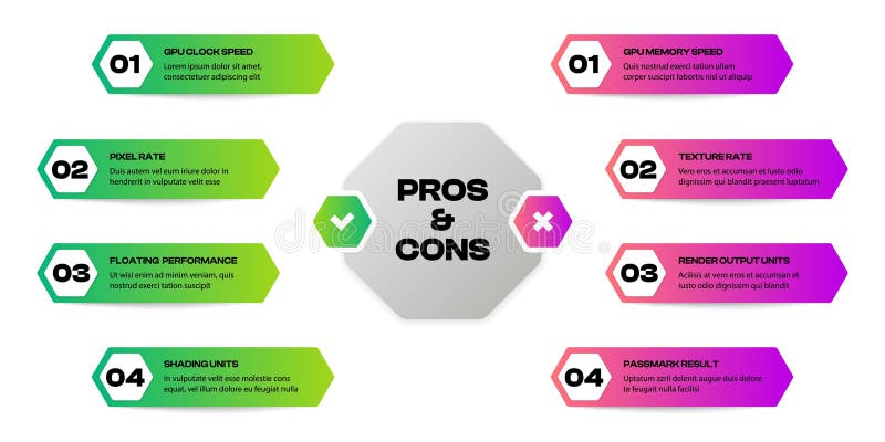Pros and Cons Infographic. Comparison Chart Pros and Cons with ...