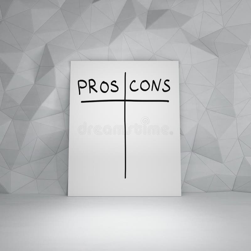 Pros and cons stock illustration. Illustration of commercial - 50760914