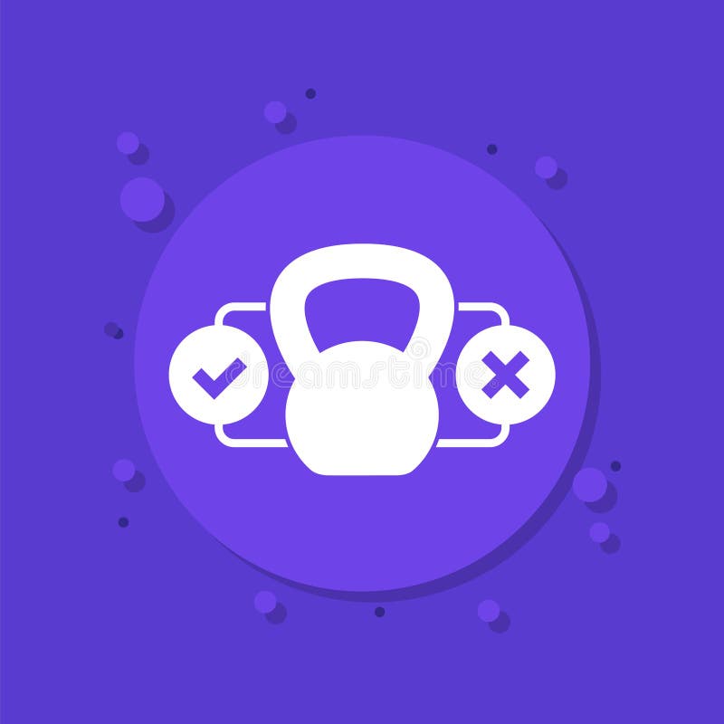 Pros and Cons of Strength Training, Workout Icon Stock Illustration ...