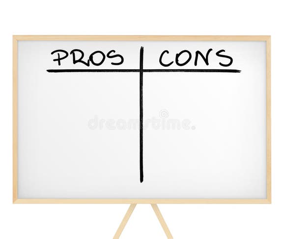 Pros and Cons Table on Presentation Board Stock Photo - Image of ...