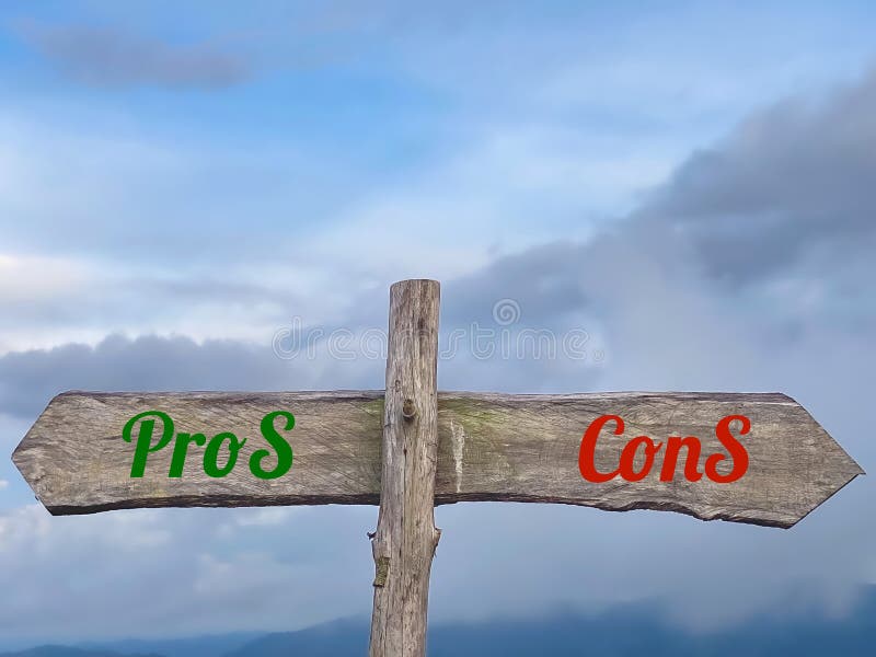 Pros Cons Text Background. Decision Evaluation Concept Stock Image ...