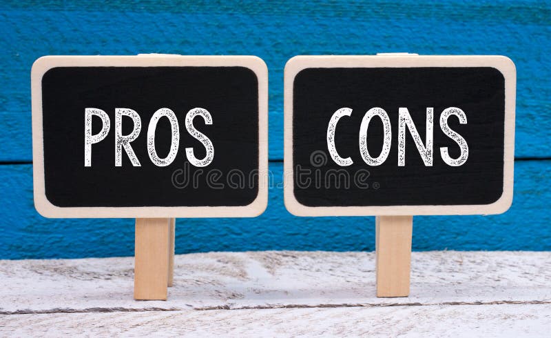 Pros and cons stock image. Image of cons, blue, boards - 49617145