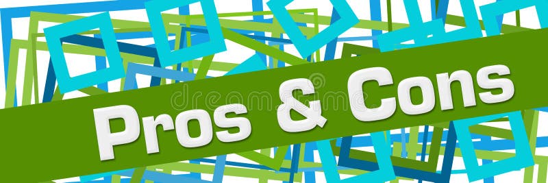 Pros and Cons Green Blue Squares Texture Stock Illustration ...