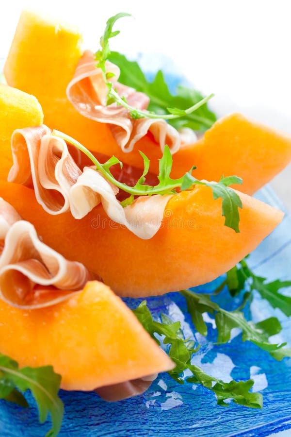 Prosciutto and melon. stock photo. Image of rocket, cantaloupe - 16793020