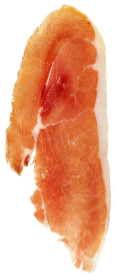 Prosciutto Smoked Pork Ham Rasher Isolated on White Background Stock ...