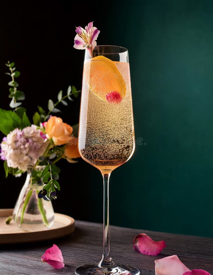 Prosecco Spritz with Floral Elements - Delicate Prosecco Spritz Adorned ...