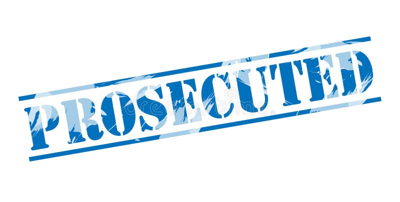 Prosecuted blue stamp stock illustration. Illustration of frame - 97579440