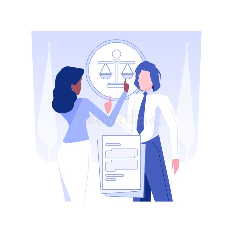 Prosecution of Cases in Courts Isolated Concept Vector Illustration ...