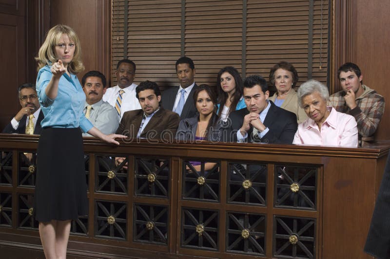 Prosecutor With Jury In Court Stock Image - Image of gesturing, african ... Prosecutor With Jury In Court Stock Image - Image of gesturing, african ...