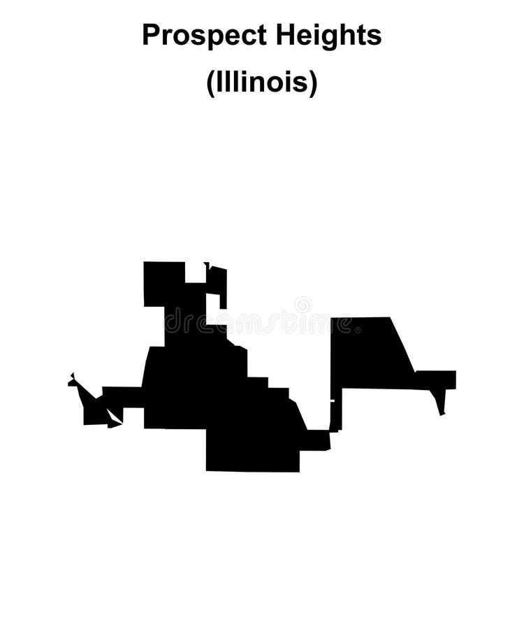 Prospect Heights Outline Map Stock Vector - Illustration of cartography ...