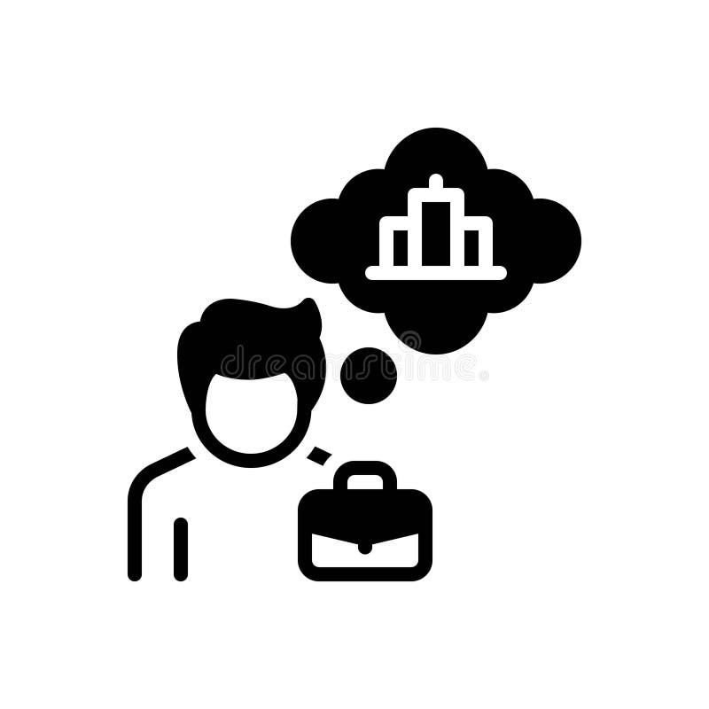 Black Solid Icon for Prospect, Expectation and Business Stock Vector ...