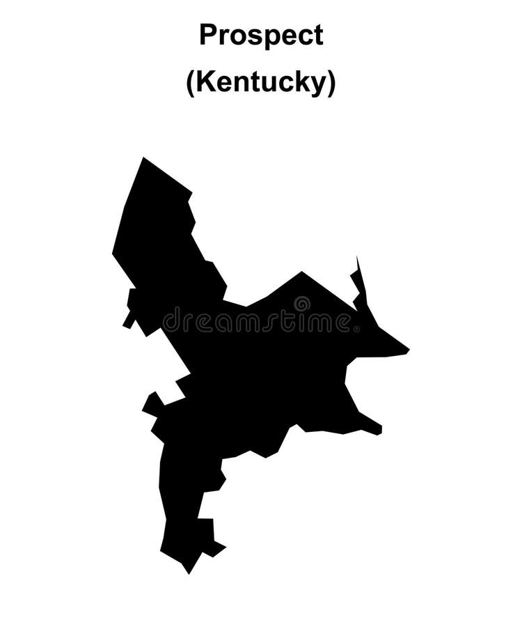 Prospect outline map stock vector. Illustration of shape - 387341196