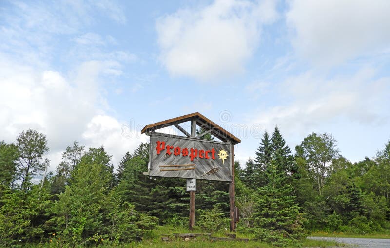 Prospect Mt Nordic Ski Signage in Vermont Green Mountains during Summer ...