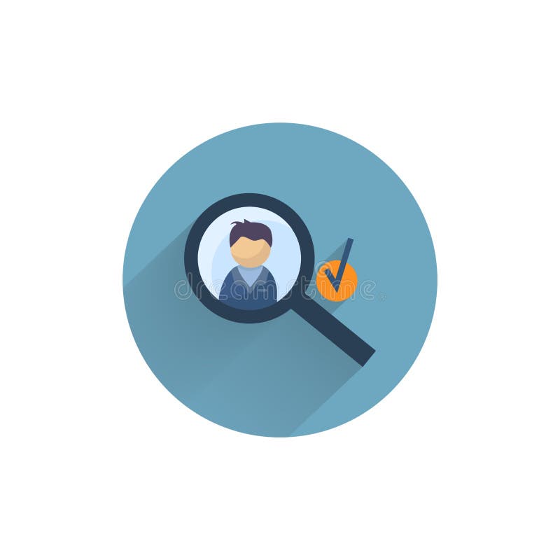 Prospect Worker Flat Icon. Worker Choice Flat Icon with Long Shadow ...