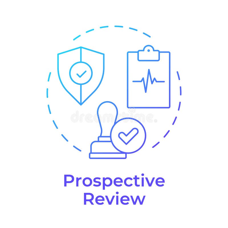 Prospective Review Blue Gradient Concept Icon Stock Vector ...