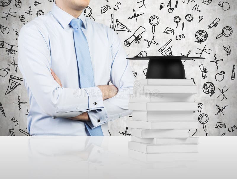 A Prospective Student is Pondering Over the Education Process. Stock ...