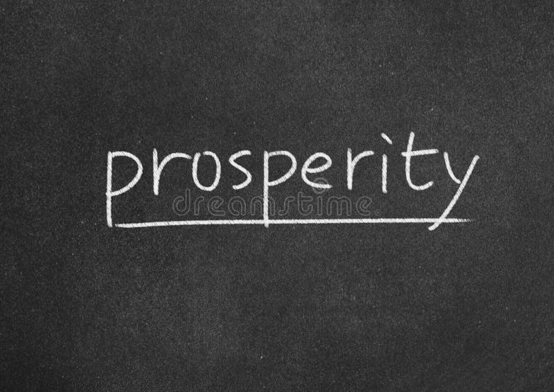 Prosperity stock photo. Image of chalkboard, word, abstract - 165978906