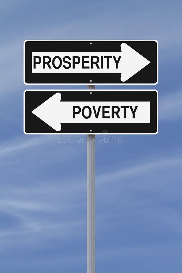 Prosperity or Poverty stock photo. Image of sign, choose - 33772688