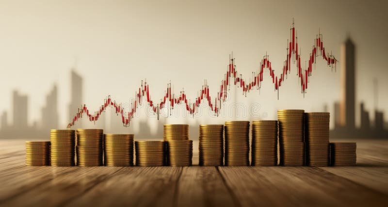 Prosperity on the Rise - Financial Growth Visualized Stock Illustration ...