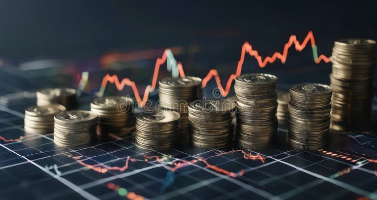 Prosperity S Rise - a Stack of Coins and a Rising Graph Symbolize ...