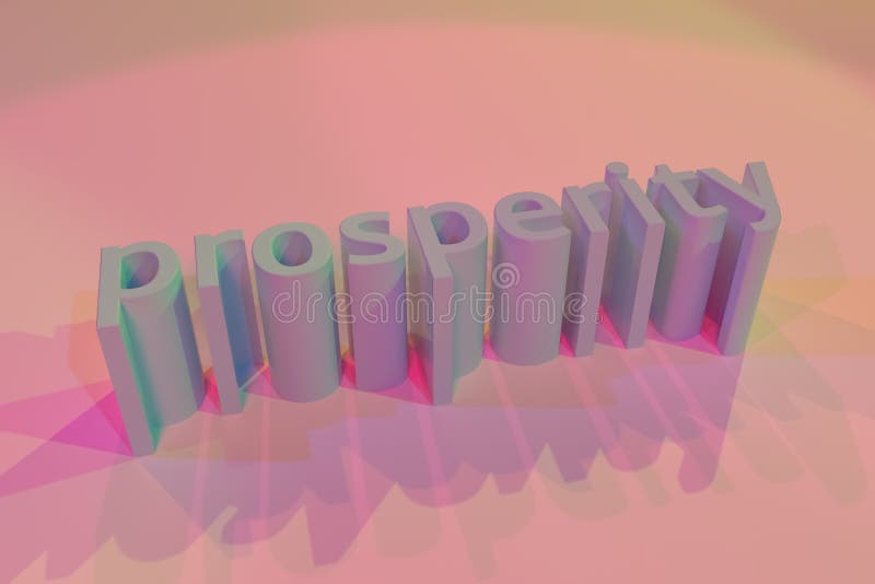 Prosperity, 3D Rendering. Typography, CGI, Keywords for Design Texture ...