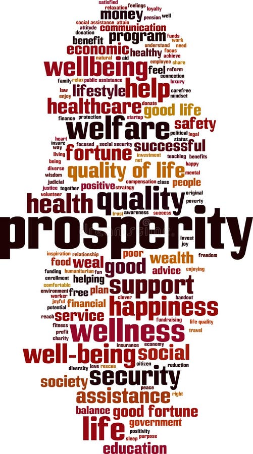 Prosperity word cloud stock vector. Illustration of status - 172929335