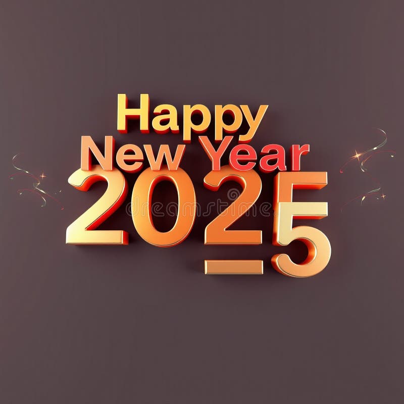 Happy New Year 2025 2025 Typography Design 3d Render of 2025new Year ...