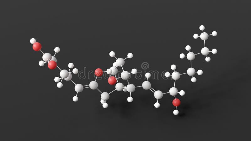 Prostacyclin Molecule, Molecular Structures, Prostaglandin I2, 3d Model ...