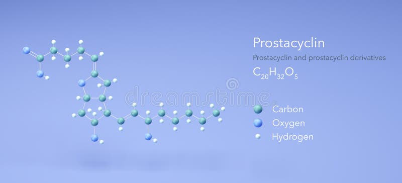 Prostacyclin Molecule, Molecular Structures, Prostaglandin I2, 3d Model ...