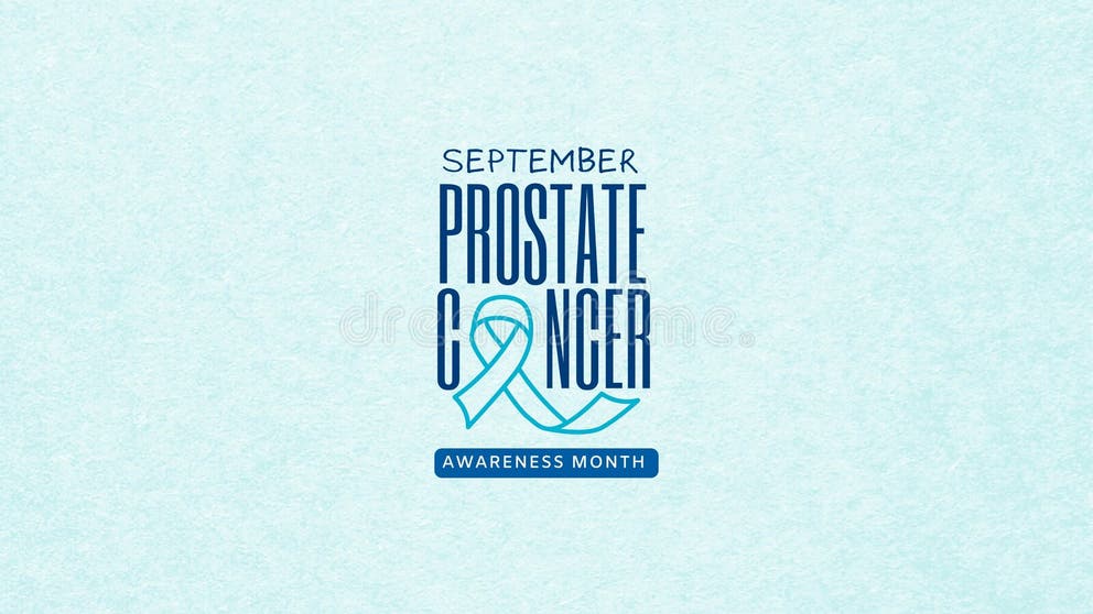 Prostate Cancer Awareness Month. September. Light-Blue Ribbon Stock ...