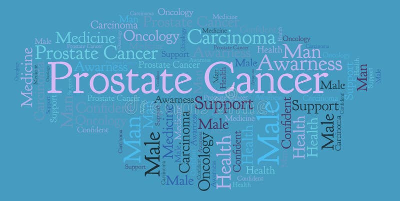 Prostate Cancer with Ribbon Word Cloud. Stock Illustration ...