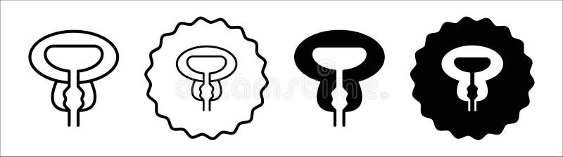 Prostate Icon Symbol Set Collection. Prostate Simple Vector Sign Bundle ...