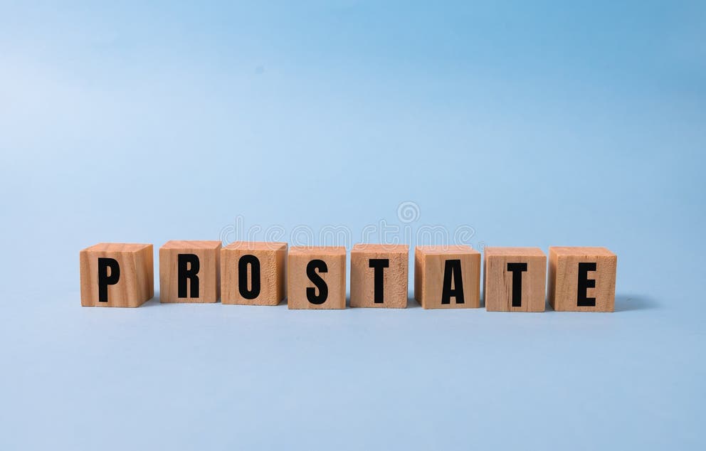 PROSTATE Word Made with Building Blocks on Blue Stock Image - Image of ...