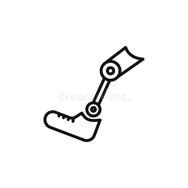 Prosthesis Icon Symbol on White Background Stock Vector - Illustration ...