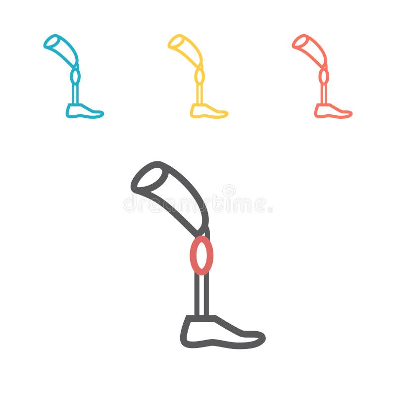 Prosthesis Leg Icon. Simple Illustration of Prosthesis Leg Vector Icon ...