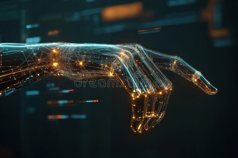 A Prosthetic Arm is Depicted with Neural Connections Glowing between ...