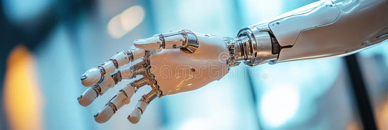 Prosthetic Arm Demonstrating Flexibility and Functionality in a Modern ...