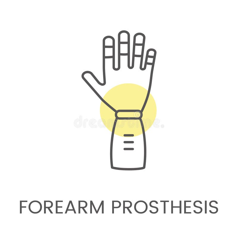 Prosthetic Arm Vector Line Icon Stock Vector - Illustration of ...