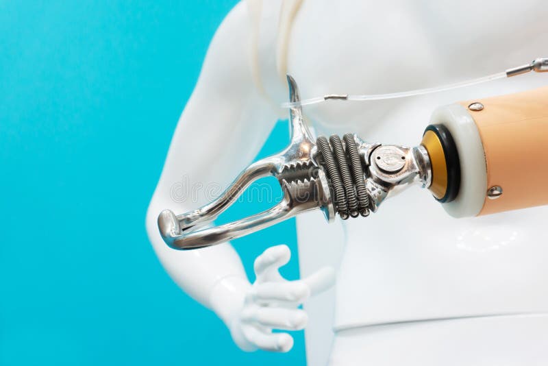 Prosthetic Arm for Work. Exhibition of Modern Prosthesis Stock Photo ...