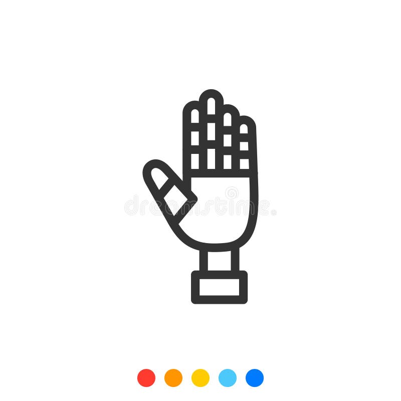 Prosthetic Arms Vector Icon, Artificial Hand Icon, Vector and ...