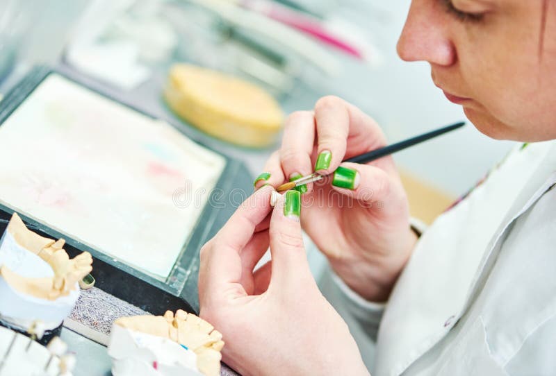Prosthetic Dentistry Process Stock Image - Image of reconstruction ...