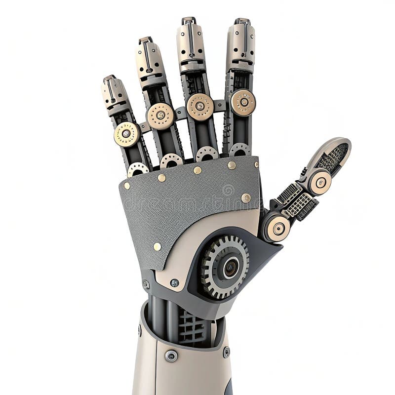 Prosthetic Hand with Mechanical Fingers Stock Illustration ...