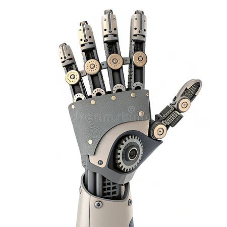 Prosthetic Hand with Mechanical Fingers Stock Illustration ...