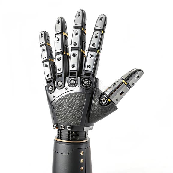 Prosthetic Hand with Mechanical Fingers Stock Illustration ...