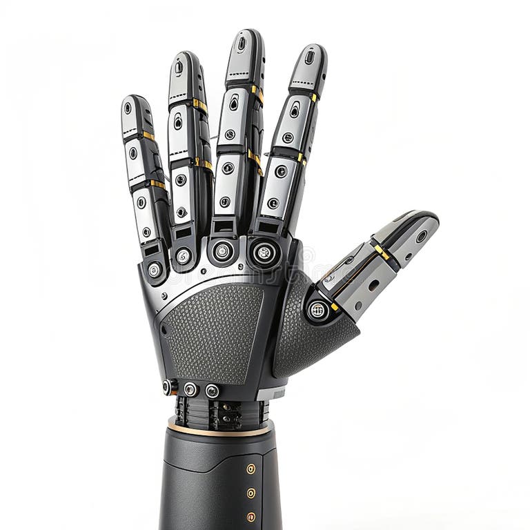 Prosthetic Hand with Mechanical Fingers Stock Illustration ...