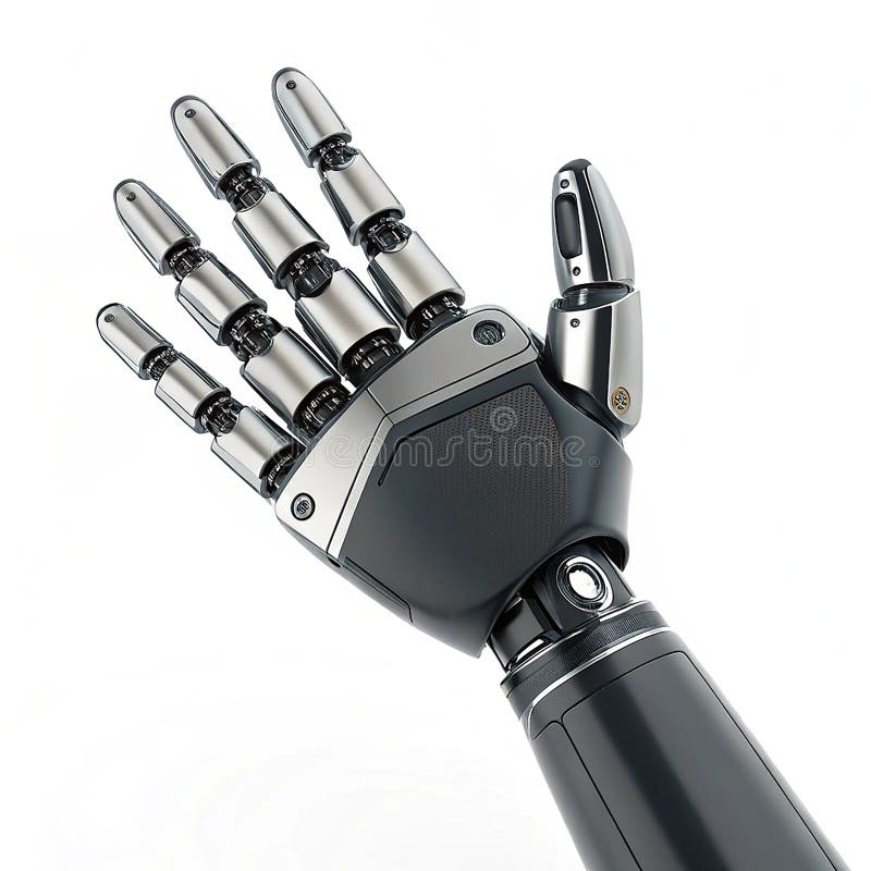 Prosthetic Hand with Mechanical Fingers Stock Illustration ...