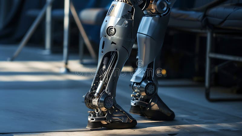 Prosthetic Leg with Advanced Mobility Features. Copy Space Stock ...